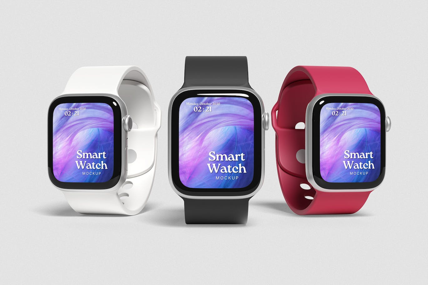 5652 6个不同角度智能手表Apple Watch样机PSD素材包 _ 果觅网（gooodme）